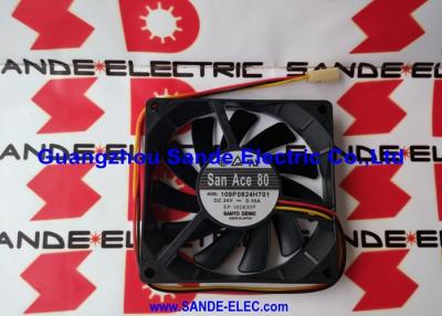 China Sanyo Denki Fan 3-wire DC24V 0.10A SanAce80 109P0824H701 instock 1O9PO824H7O1 for sale