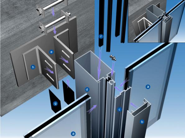 Quality Visible Grid Glass Curtain Wall System For Modern Architectural Facade for sale