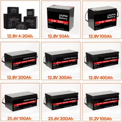China 12.8v Solar Ion Phosphate Lithium RV Battery 200ah 300Ah 400ah Pack OEM for sale