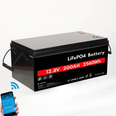 China 12.8v Solar Ion Phosphate Lithium RV Battery 200ah 300Ah 400ah Pack OEM for sale