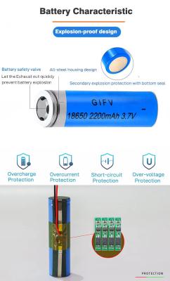 China 18650 Iron Phosphate Lithium Polymer Cells Battery 7.4V 11.1V 2000mAh 2200mAh for sale
