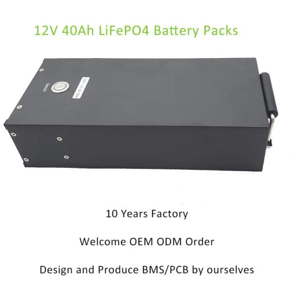 Quality Premium AGV Lithium Battery 12V 40Ah LiFePO4 Pack For Solar Storage System for sale