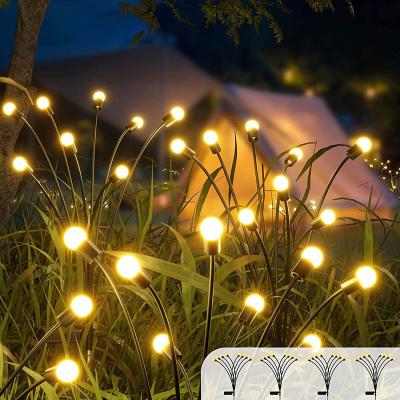 Cina Campeggio Lampada per prato solare Led Luci di lucciole di vento Lampade esterne Infissi terra Lampade da giardino impermeabili in vendita