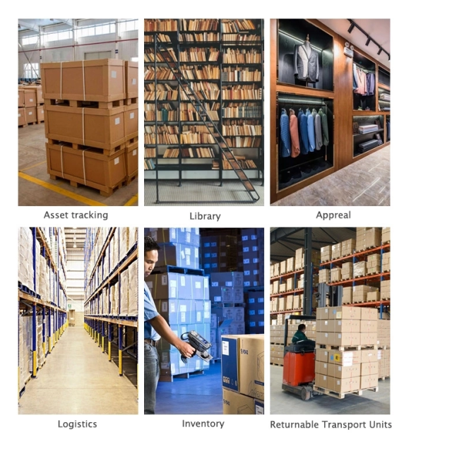 읽기 거리 8 미터 4와 NXP IMPINJ 외국인 Uhf 수동적 탄력적 PET 라벨 스티커