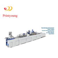 China Paper Bag Bottom Gluing Machine With Automatic Feeding Machine for sale