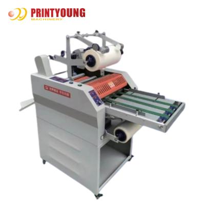 China PRY-390D 520D 650D Pneumatic Auto Cut Heated Roll Paper Film Laminator with Onerlap for sale