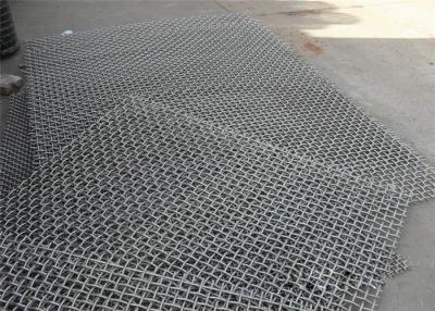 China Black Stainless Steel Woven Wire Mesh , Gravel Stone Sand Mining Sieve Mesh for sale