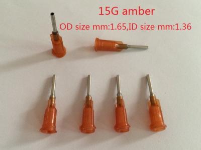 China 15G Metal plastic tips,cheap plastic needle,dispensing blunt needle tip,syringe needle for sale