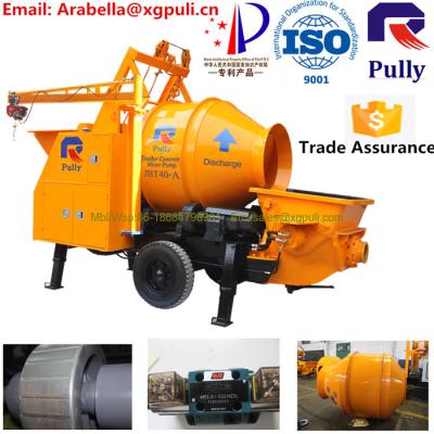 China Top one seller JBT40-P1 15m3/h hydraulic concrete mixer drum roller cement mixer pump for sale
