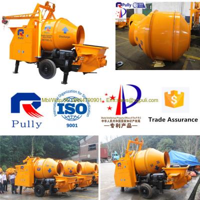 China Pully JBT40-P1 China high quality trailer concrete mixer pump, concrete pump mixer for sale