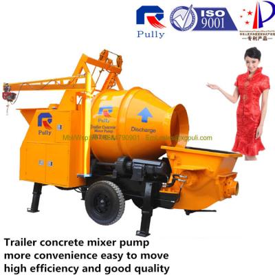 China Pully JBT40-P1 concrete mixer pump, electric engine concrete mixer pump, small portable concrete mixer pump for sale