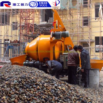 China Pully JBT40-P1 concrete mixer trailer, large capacity concrete mixer, concrete pump mixer for sale