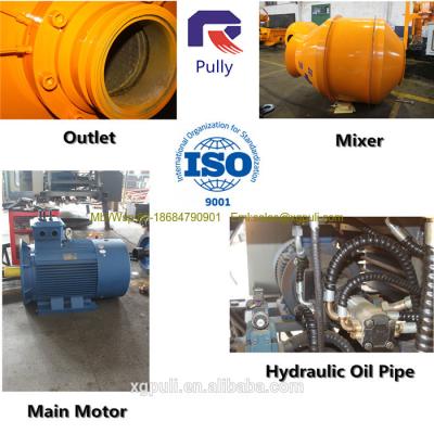 China 15m3/h diesel engine concrete mixer pump, concrete mixer with pump, professional electric mobile concrete mixer pump for sale