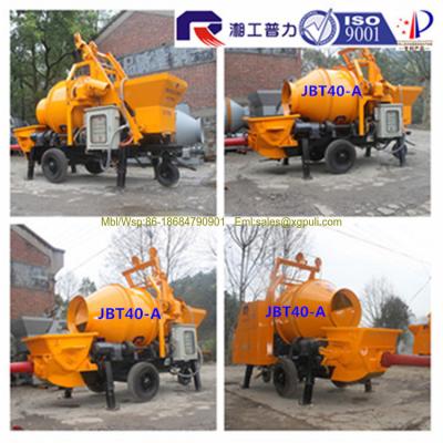 China JBT40-P1 concrete mixer pump, concrete mixer machine price in India, wholesale portable trailer concrete pump with mixer for sale