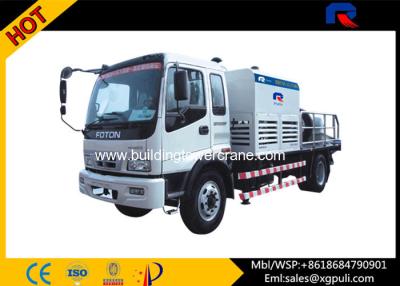 China 12195Kg Weight Concrete Pump Equipment , Cement Mixer Trailer PLC Control for sale