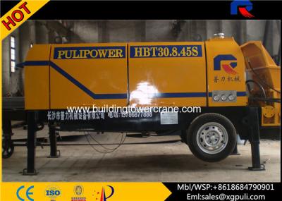 China Electric Trailer Pump Concrete Equipment 0.6/1400 M3/Mm Feeding Height for sale