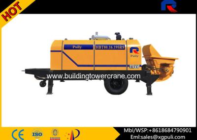 China Mobile Cement Mixer Trailer , Concrete Trailer Pump Energy Saving PLC Control for sale
