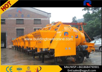 China Mobile Concrete Mixer Pump Trailer 18m³/H Mixing Volume Per Hour for sale