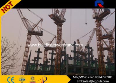 China Luffing Travelling Tower Crane , Luffing Boom Crane Freestanding Height 50M for sale
