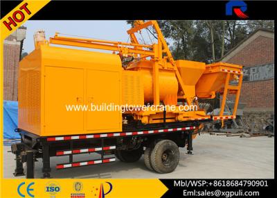 China 37Kw Small Stationary Concrete Pump , Portable Concrete Mixing Plant With Batcher for sale