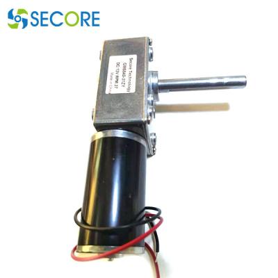 China 51mm Shaft DC Worm Gear Motor 200RPM 12 Volt Bldc With Dual Ball Bearing for sale
