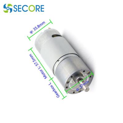Cina motore riducentesi di 12v 24v 800rpm 555 con velocità del cambio di 37mm regolabile in vendita