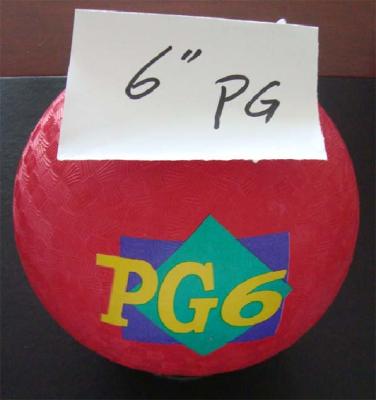 China 6" Rubber Playground Ball with Customized Logo Printing. for sale