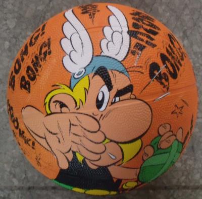 China 9" Rubber Basketball with Customized Logo Printing. for sale