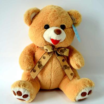 China Cute Plush Toys for baby, Lovely Brown Bear Plush with Paw bow-tie. for sale