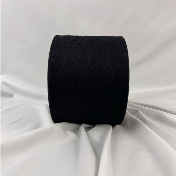 Quality Open End NE 16s/20s Black / Optical White Regenerated Cotton Yarn For Knitting Men Socks for sale