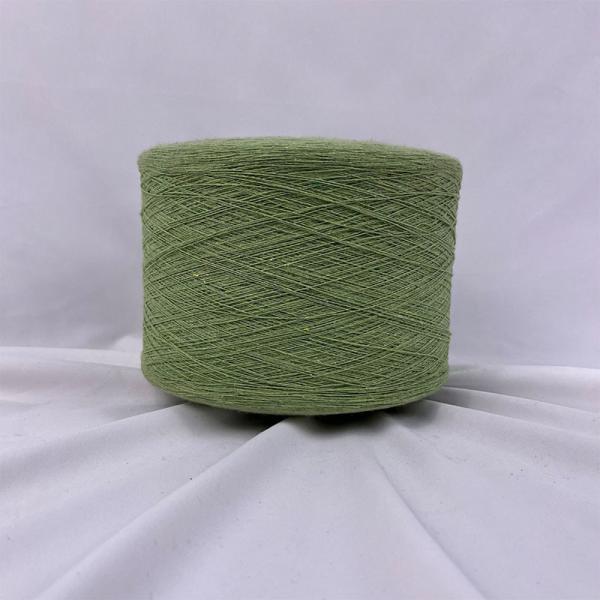 Quality NE 24s/26s Green Cotton Polyester Blended Yarn Recycled Cotton Yarn For Circular Knitting for sale