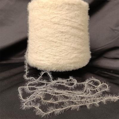 China 100% Polyester Imitated Fur Yarn for Sweaters - 1.3cm & 0.9cm Lengths, 10GG/11GG Machine Compatible for sale