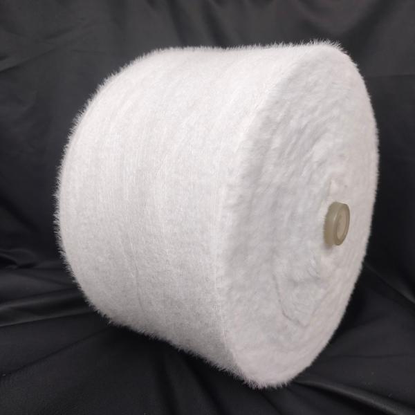 1.3cm NM12 Fil de plumes de nylon blanc blanchi / blanc brut pour le tricot à la machine plate