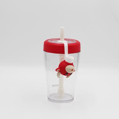 China Fles van het de Douanewater van de kinderenschool BPA de Vrije voor Jonge geitjes Plastic Tritan Straw Drinking Te koop