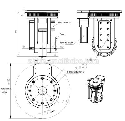 Cina Il Agv spinge il motore di azionamento del pallet della sospensione di CC/ruote per le ruote resistenti mobili dell'unità di elaborazione in vendita