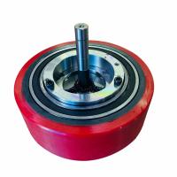 China Polyurethane Tread AGV Drive Wheels with Planetary Reducer 48V 200W for sale