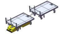 China Bidirectional 600kg AGV Autonomous Guided Vehicle with Magnetic Navigation 90m/min for sale