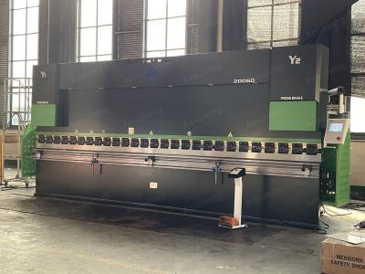 China Schwerlast 200T Hydraulikpresse Bremse 6000MM CNC Biegemaschine mit TP10S Servo Steuerung zu verkaufen