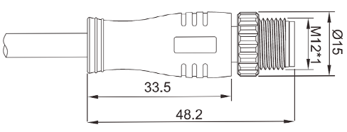 M12 Connector with Pre-assembled IE Cable