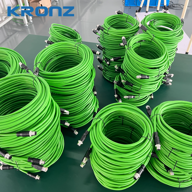 M12 IE Connector Industrial Male Circular Connectors D-Code 4 Pin Lan Cable Connector 2