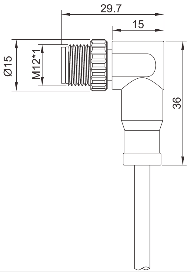 M12 Connector Profinet PVC Shielded Cable