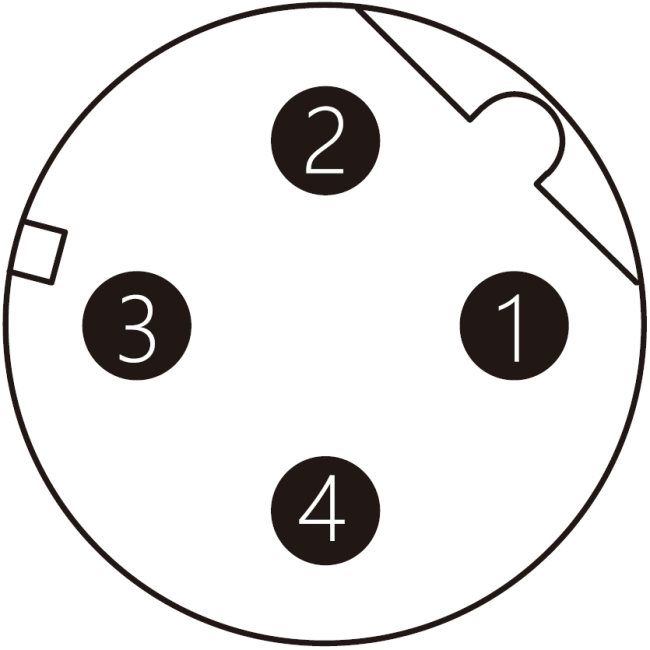 Pin assignment diagram for M12 Connector