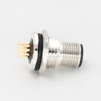 China M12 Male Conector Panel Mounting 12 Pin A Code Circular Connectors for PCB Mounting for sale