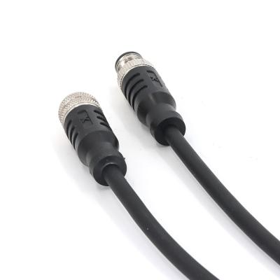 China IEC 61076-2-104 M8 Conector de 4 pinos com cabo direito Fêmea Código A PVC blindado à venda
