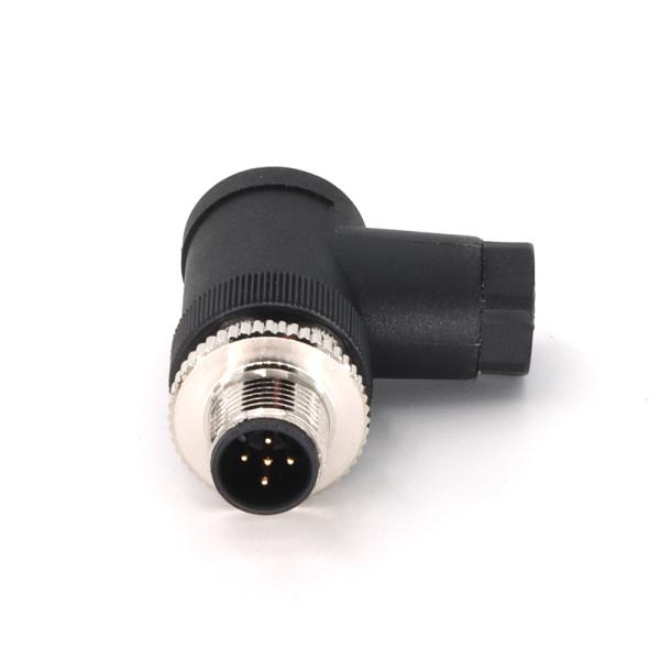 Quality Angled Circular M12 Connector 5 Pin IP67 Male for sale