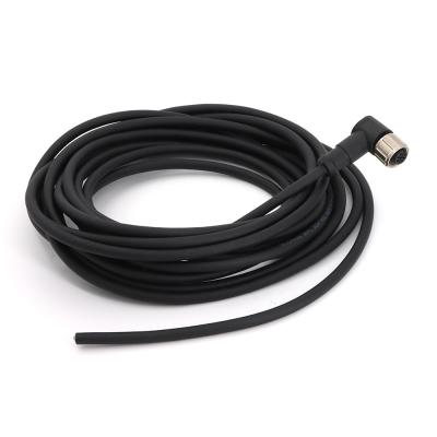 Cina Connettori M12 angolari femminile 8 pin impermeabile IP67 con cavo stampato in vendita