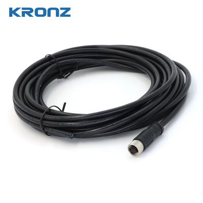 China FPM/FKM Sealed TPU Black M8 Connector with IEC 61076-2-104 Certification for sale