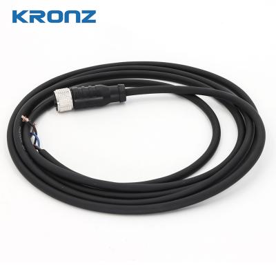 China M12 Circular Connector with PVC Cable Sensor Connector 4 Pin Female Connectors for sale