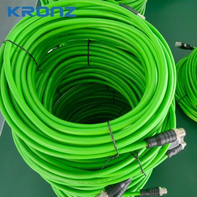 Китай M12 Предварительно смонтированный разъем Ethernet/IP с двойным защитным кабелем из ПВХ продается