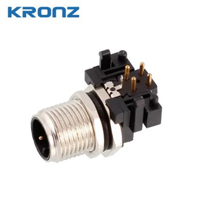 China M12 Conector 2 3 4 5 6 7 8 12 Pin A B D Código parafusos de fecho de conector masculino ângulo à venda